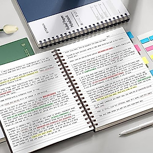 EMSHOI A4 Spiral Notebook College Ruled Lined Journal, 11.2" X 8.27", 300 Pages/150 Sheets, Easy Tear Perforated Pages, 100gsm Thick Paper, Waterproof Softcover, for School Work Writing-Green