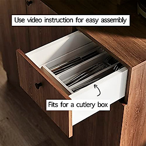 Living Skog Large Kitchen Storage Cabinet – Kitchen Cabinet with Extended Storage Space and Microwave Cart – Pantry Cabinet with Drawers – Kitchen and Pantry Cabinet (Brown)