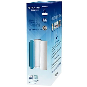 Pentair OMNIFilter ROR2050 Reverse Osmosis Replacement Cartridge Kit, For Use with OMNIFilter RO2050 Premium Reverse Osmosis Water Filter System, Includes Replacement Filter Cartridges and O-Rings