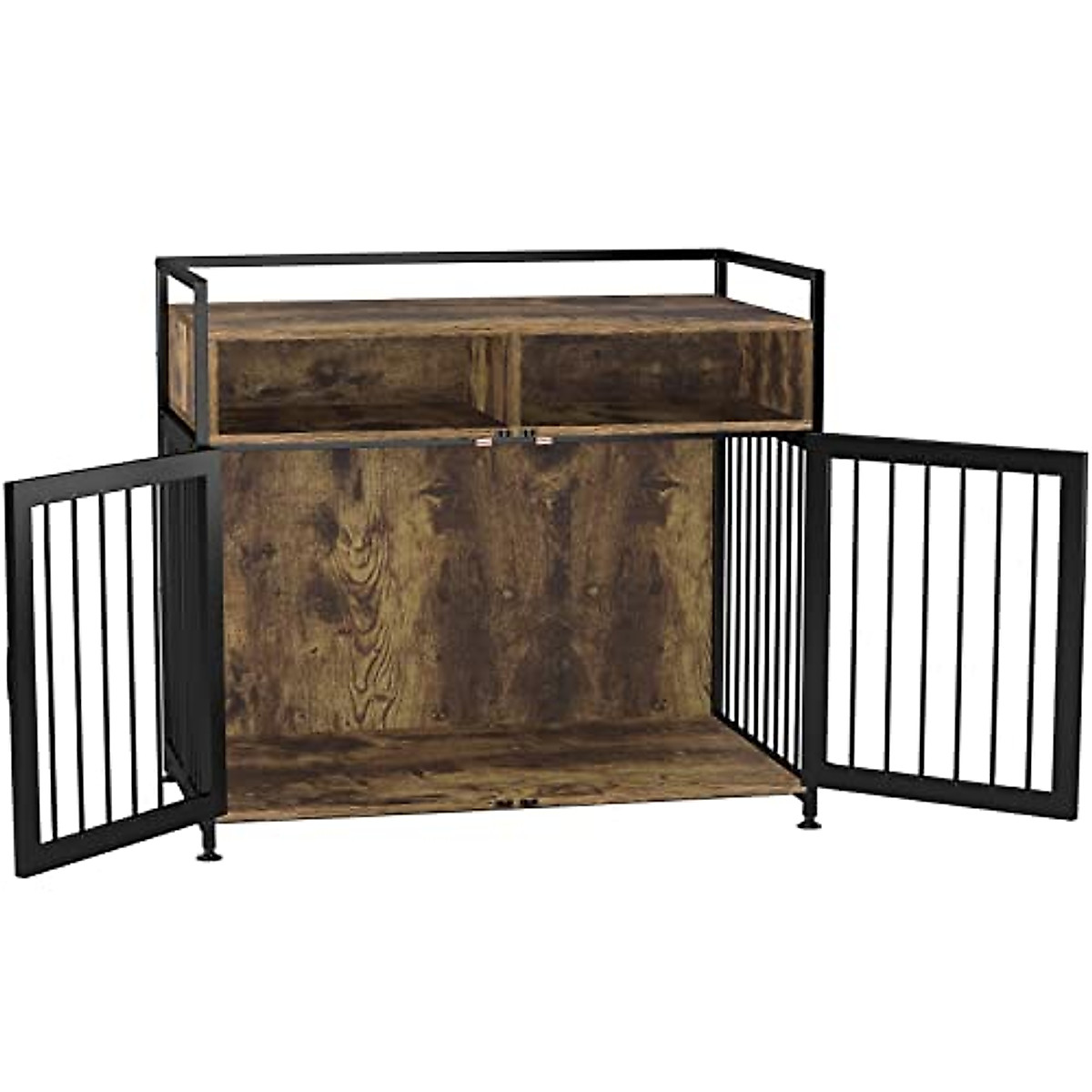 GDLF Dog Crate Furniture-Style Cages for Dogs Indoor Heavy Duty Super Sturdy Dog Kennels with Storage and Anti-Chew (41Inch = Int.dims:39.4”Wx22.2”Dx23”H)