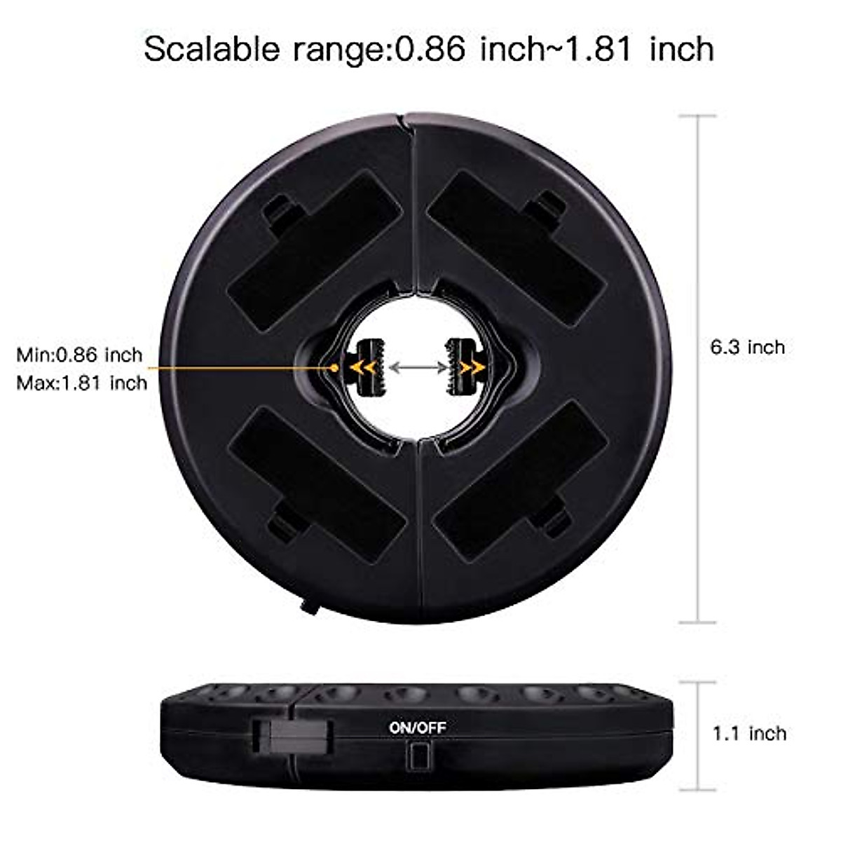 Patio Umbrella Light, 28 LED Lights at 200 lumens 3 Lighting Modes Cordless 4 x AA Battery Operated, Umbrella Pole Light for Patio Umbrellas, Camping Tents or Outdoor Use (White)