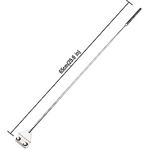 Katfort Aquariums Glass Scraper, 25.6inch/65cm Fish Tank Algae Scraper, Aquarium Scraper for Glass Tanks, Stainless Steel Cleaning Tool Kit with 10 Blades, Razor Scraper for Glass Aquarium