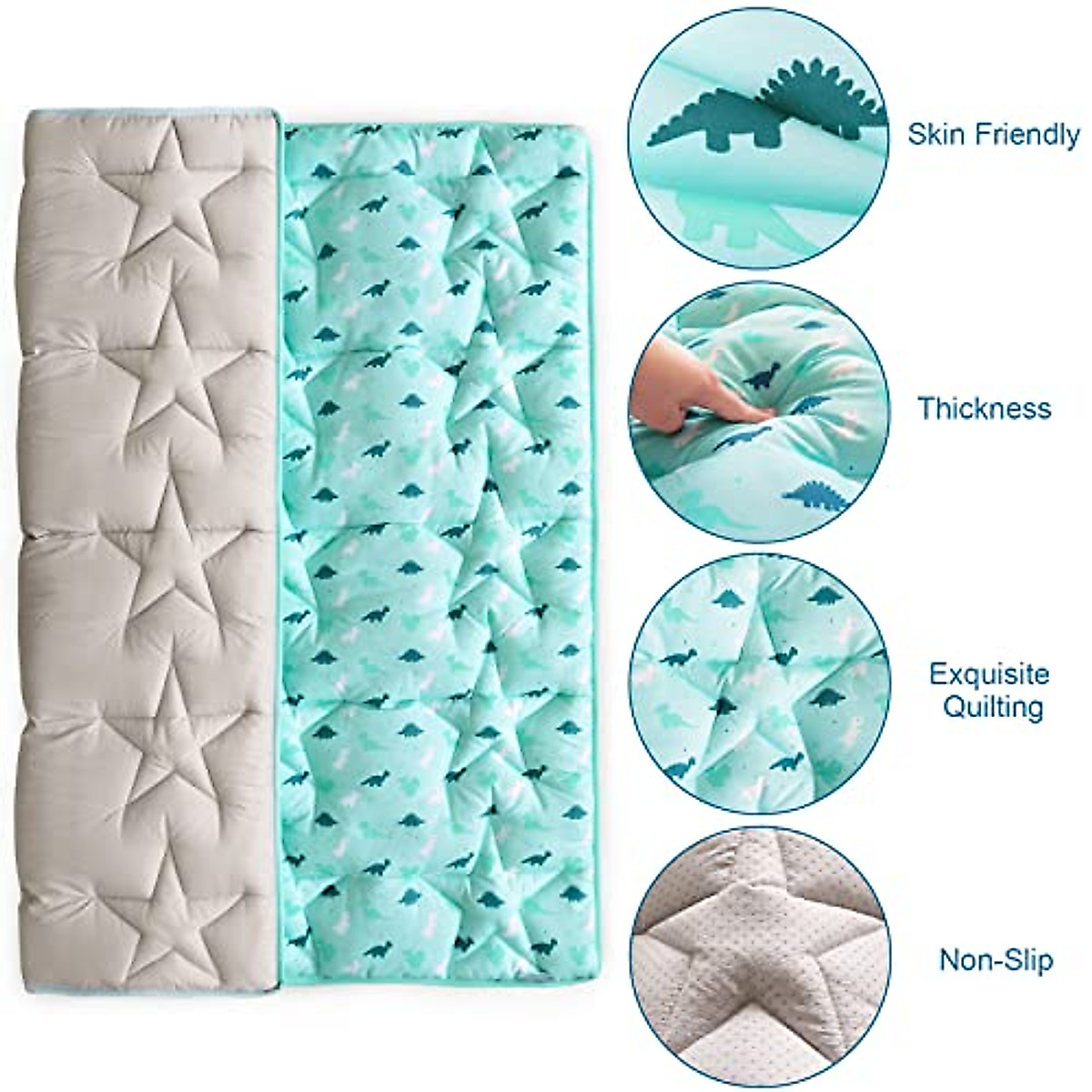 SPRINGSPIRIT Baby Play Mat for Boys Girls, 50'' x 50'' Play Mat for LIAMST and TODALE Baby Playpen, One-Piece Crawling Play Mat for Baby, Non Slip Playmat for Babies, Toddlers, Dinosaur