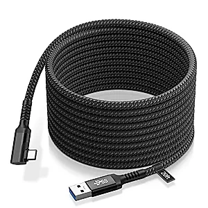 Miaeueu Link Cable 20FT Compatible for Oculus/Meta Quest 2/Pro, Nylon Braided USB 3.2 Type A to C Long Cable Accessories for VR Headset Gaming PC/Steam VR, High Speed Data Transfer Charging Cord