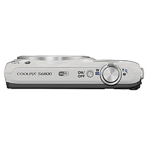 Nikon Coolpix S6800 Compact Digital Camera - White (16.0MP, 12x Optical Zoom) 3.0 inch LCD with Wi-Fi