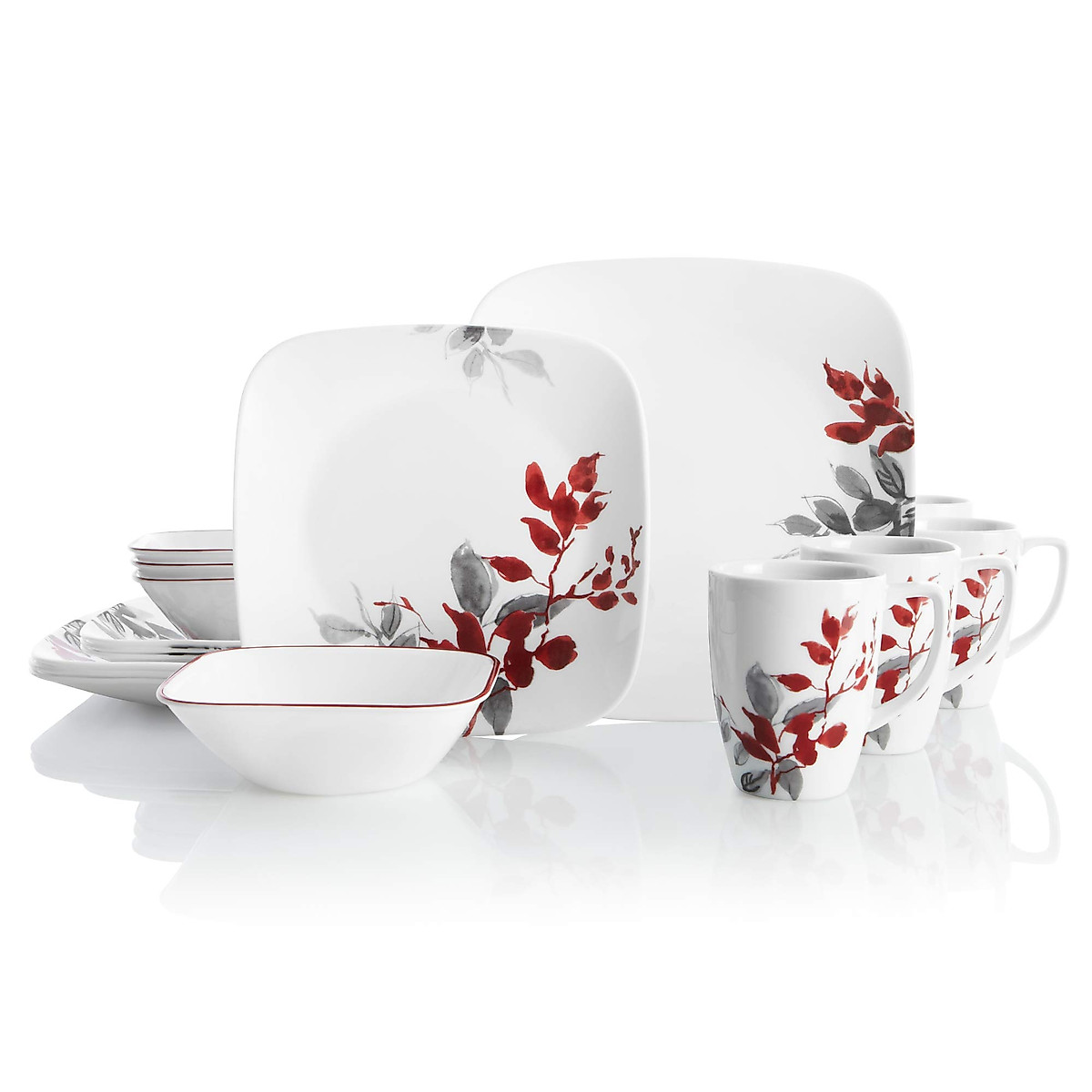 Corelle Square Kyoto Leaves 16-pc Set