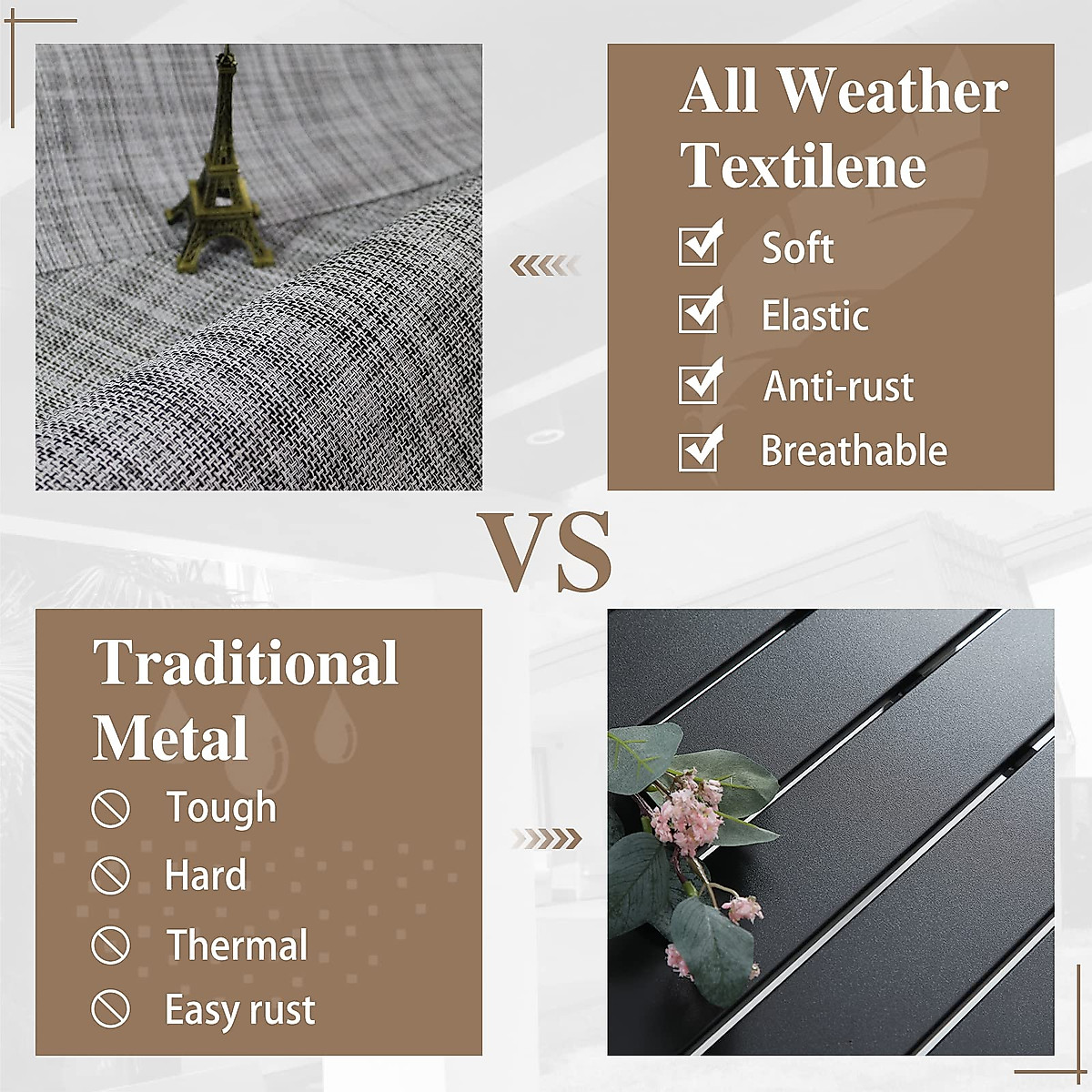 Sophia & William Patio Dining Chairs Quick Dry Textilene Patio Chairs High Back 2 Pieces Outdoor Dining Chairs Support 350lbs Patio Furniture Set for Lawn Garden Backyard Pool All Weather