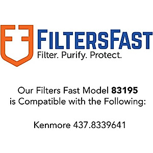 Filters Fast Compatible Replacement for Kenmore 83195 HEPA Air Filter, Air Cleaner Filter, 11 7/8 inches x 18 7/8 inches x 1 1/2 inch