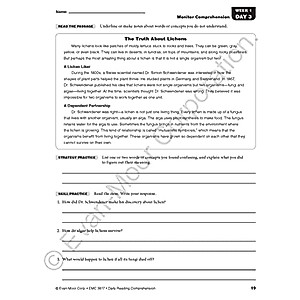 Evan-Moor Daily Reading Comprehension, Grade 7 - Homeschooling & Classroom Resource Workbook, Reproducible Worksheets, Teaching Edition, Fiction and Nonfiction, Lesson Plans, Test Prep
