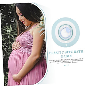 Butt Basin Postpartum Bath soak Female Sitz Bath tub Soaking tub Convenient Sitz Bath Sitz Bath Bowl Postpartum Toilet Bath Care Bathroom Basin TPR Pregnant Woman