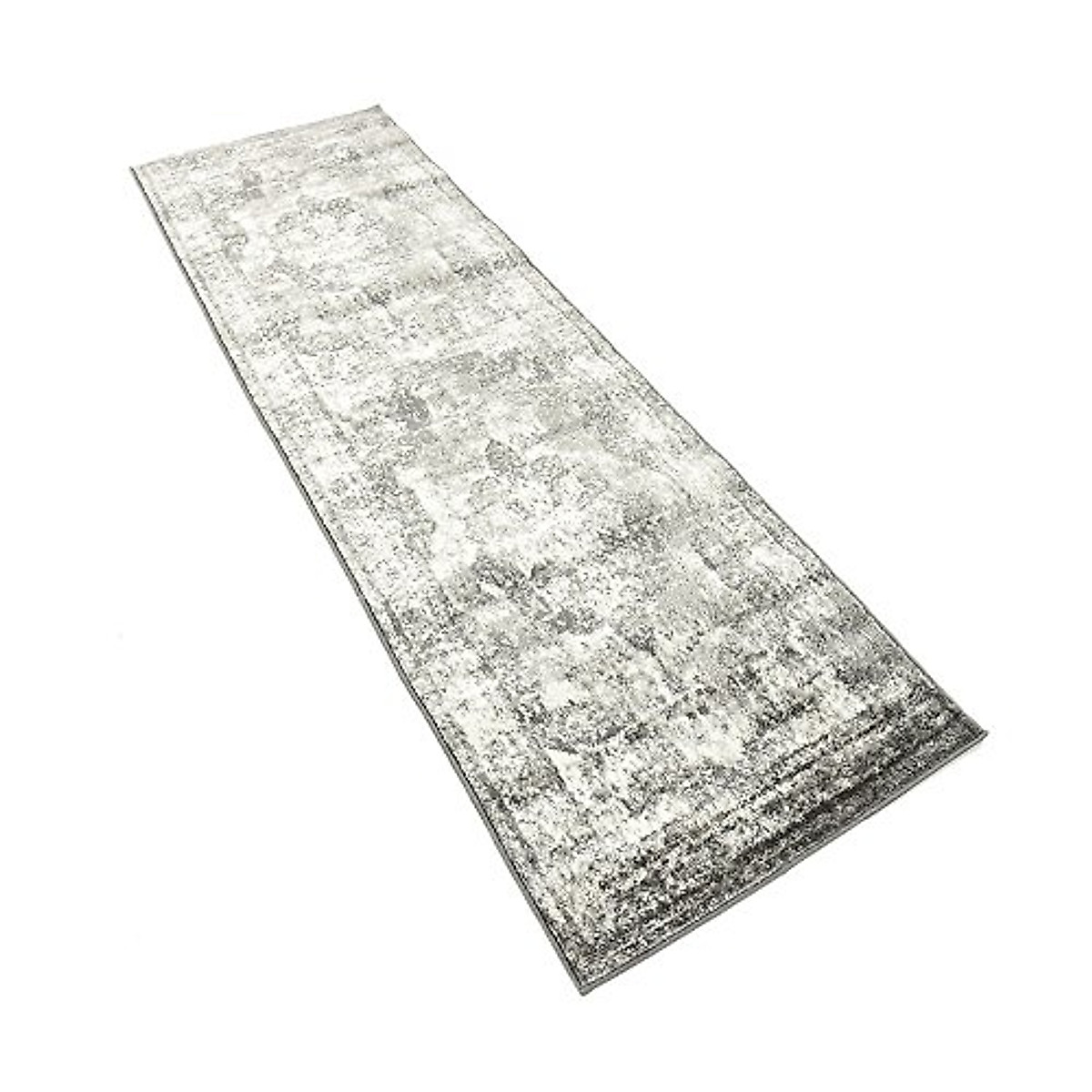 Unique Loom Sofia Collection Area Rug - Salle Garnier (2' x 6' 9" Runner, Gray/ Ivory)