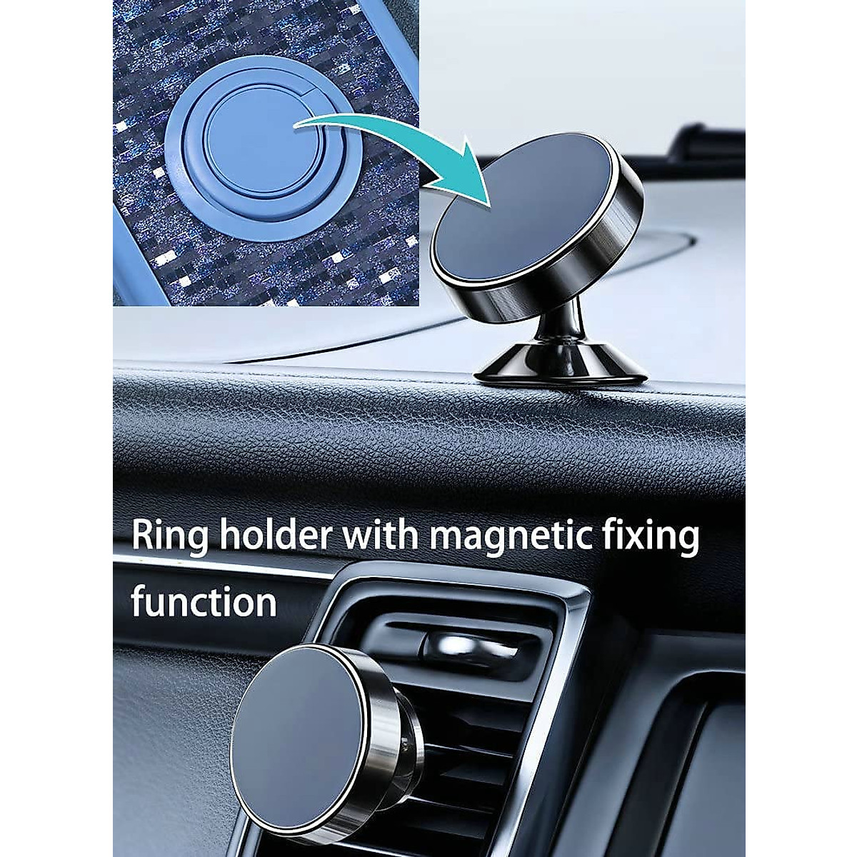 Case for Moto Thinkphone Case Compatible with Motorola Thinkphone Phone Case PC backplane + Silicone Soft Frame Cover [360 Metal Ring, Magnetic Car Mount] TZZH-LAN