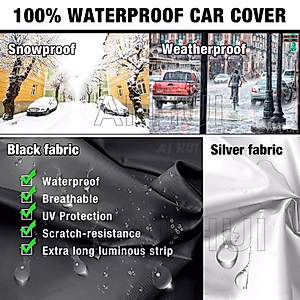 Waterproof Car Cover, Car Cover Compatible with Toyota Supra MK5 (2020-2023), AI HUI Car Cover Waterproof All Weather, 100% Waterproof Outdoor Full Car Cover with Zipper Cotton