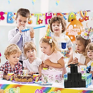 COTOPHER 60pcs Wedding Favor Boxes, Paper Gift Boxes 3x3x3 Inches Small Gift Boxes with Ribbons Small Boxes for Gifts, Crafting, Cupcake, Candy, Bridesmaid Proposal Boxes，Easy Assemble Boxes (Black)