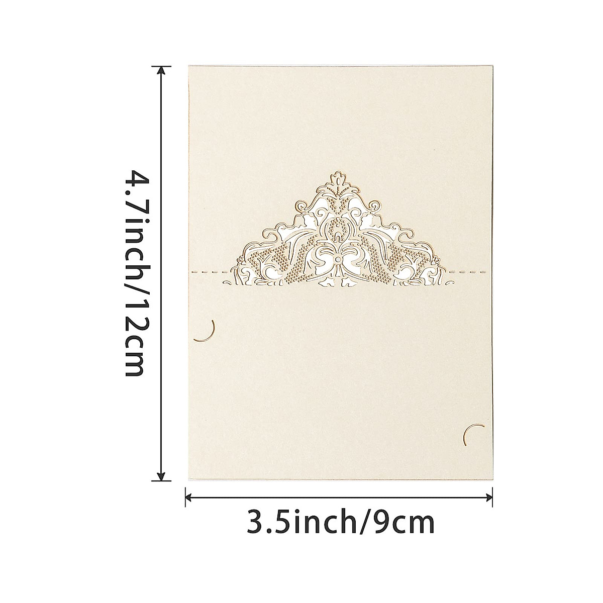 Lace Hollow Out Table Place Cards Wedding Seating Cards 50Pack Folded Place Name Cards for Wedding Banquet Events Party 3.5in Ivory
