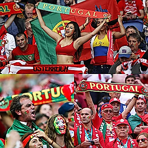 National Flag Tattoo Sticker, BOLOMORO Upgraded Temporary Fake Tattoos Kit for Kids Adults World Football Cup Match Party Parade (Portugal)