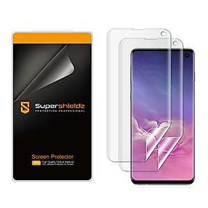 Supershieldz (2 Pack) Designed for Samsung Galaxy S10 Screen Protector, (Full Coverage) High Definition Clear Shield (TPU)