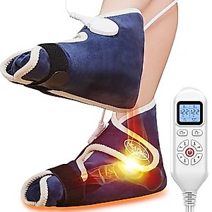 CAMECO 1 Pair Foot Heating Pad for Feet Neuropathy, Heated Foot Warmers for Women Men, Under Desk Plug in Foot Heat Therapy Pad for Feet & Ankles Plantar Fasciitis Pain Relief, 86-158℉ Temperature