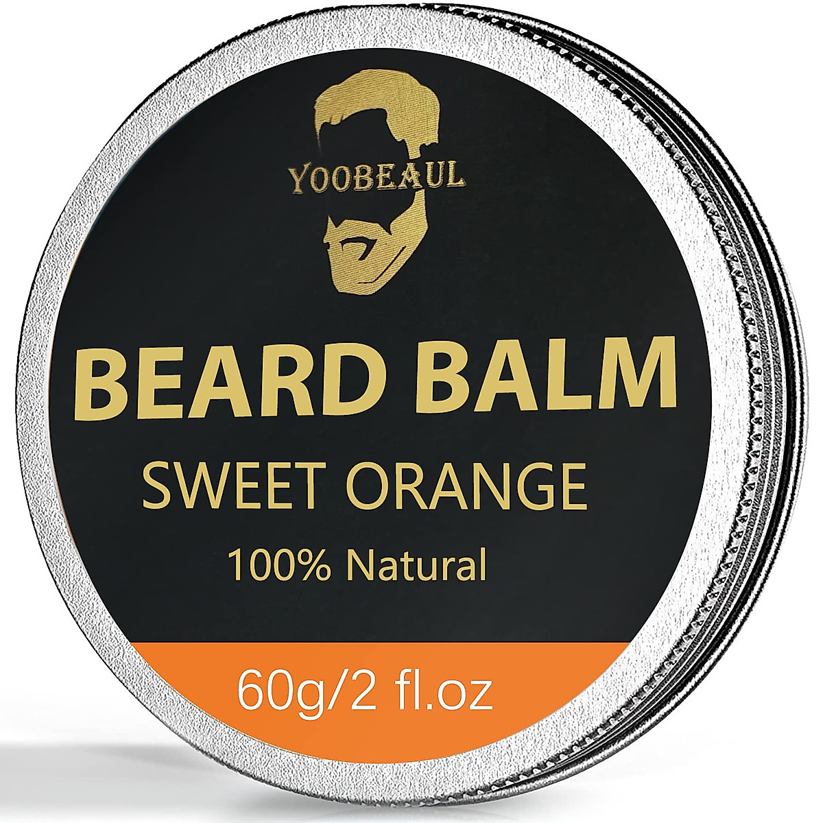 Beard Balm Conditioner for Men, Hydrates, Smooths, Adds Shine & Tames Flyaway Hair, Natural Organic Beard Conditioner with Shea Butter, Argan, Jojoba, and Orange Oils, Mild Citrus Smell - 2 Oz