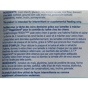 Virbac CET Veggiedent FR3SH Tartar Control Chews for Dogs, Medium (Pack of 30)Beef,1.6 pounds