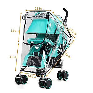 TraderPlus Universal Baby Stroller Rain Cover Umbrella Weather Shield, Windproof Protection