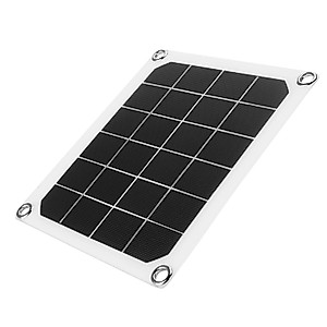 Ejoyous Solar Powered Fan, 6V 10W Solar Panel Ventilation Fan Waterproof Solar Exhaust Fan USB Solar Panel Greenhouse Fan for RV Greenhouse Pet House Chicken House