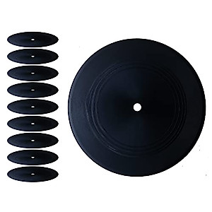 MINI ZOZI 12 inch Black Blank Vinyl Records Fake 10 Pieces in 1 Pack for Indie Aesthetic Room Decor or Home Decor on Wall for Bedroom or Living Room Music Studio Hip Hop Decorative Discos