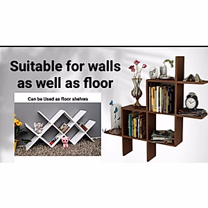 Wall Hanging Shelf,Wooden Rack,Wall Stand for Living Room,Hanging Book Shelf for Home,Wall Rack Shelf,Book Holder,Wall Decor for Living Room|Home Decor Items