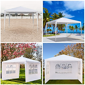 Goxowo Party Wedding Canopy Tent - Patio Camping Gazebo Storage Shelter Pavilion Cater BBQ Events Tent W/Removable Sidewalls white 10 x 10 x 8.5ft