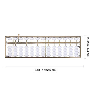 NUOBESTY 2 Pcs Abacus Chinese Counting Tool Kids Math Toys Old Chinese Calculator Chinese Bead Counter Toys for Toddlers Childrens Toys Student Aluminum Alloy Universal Japan White