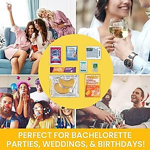 After Party Hang Over Kit Supplies for Bachelorette Party Favors, Bag Stuffers, Wedding Parties, 21st Birthdays & More - 7 Essential Drinking Supplies Per Set for by Real Vitamins (1 Set)
