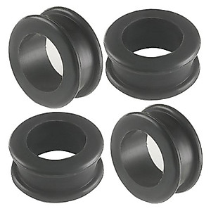 bodyjewellery 30mm gauge Black Implant grade sili Double Flare Tunnel Ear Plug wholesale Lot AIMV Stretching Stretcher bulk Piercing 4Pcs