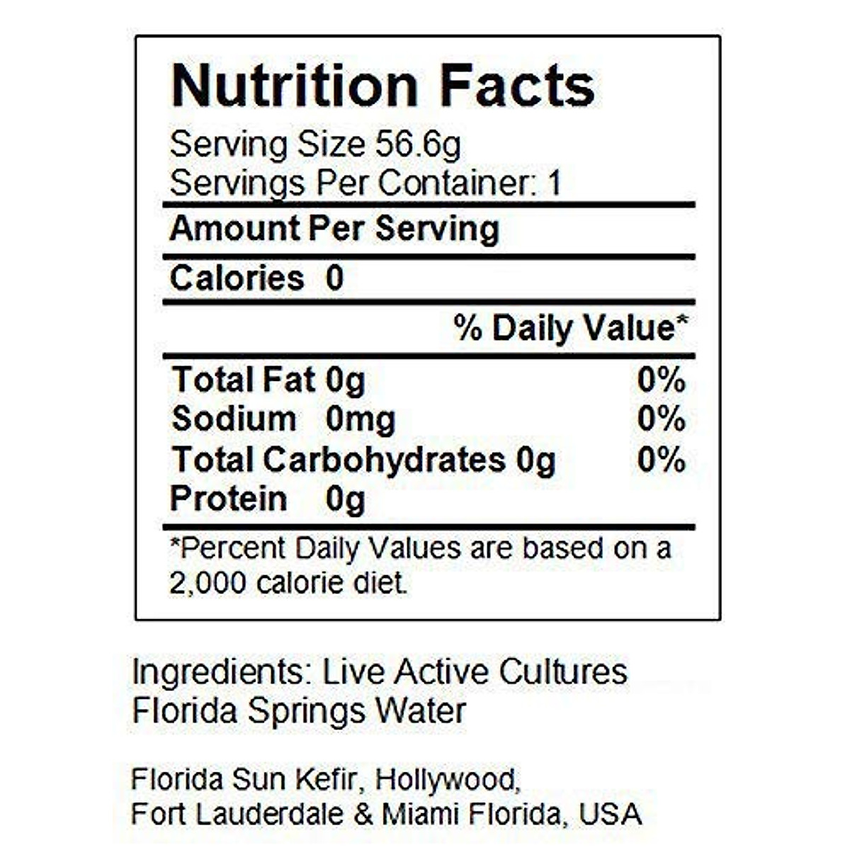 SIX Brewing Bags Plus TWO Large Portion Cup with 33% MORE EACH Live Florida Sun Kefir Natural Water Kefir Grains