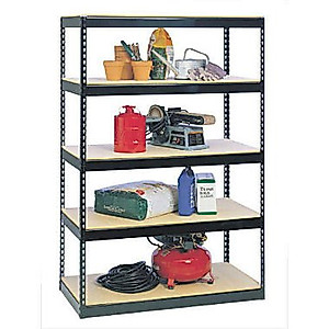 King’s Rack 5 Layer Black Steel Storage Rack Boltless Shelving Unit Tier Layer Height Adjustable Shelf Organizer 30" W x 12" D x 60" H