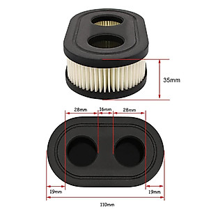 Air Filter Spark Plug For Troy-Bilt TB330 TB370 TB230 TB200 TB115 TB110