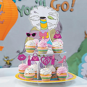 24 PCS Princess Cupcake Toppers Glitter Pink Girl Cupcake Picks Handbag Glasses Bow Lipstick Tie High Heel Cake Decorations for Wedding Bridal Shower Baby Shower Birthday Party Supplies Rose Red