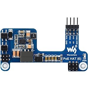 Power Over Ethernet HAT POE HAT (E) for Raspberry Pi 4B/Pi 3B+, IEEE 802.3af-Compliant Standard, Support Connecting Cooling Fan and Official Case
