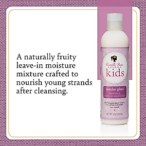 Camille Rose Kids Sundae Glaze, Mandarin Leave-In Conditioner with Sunflower & Coconut Oil, 8 oz