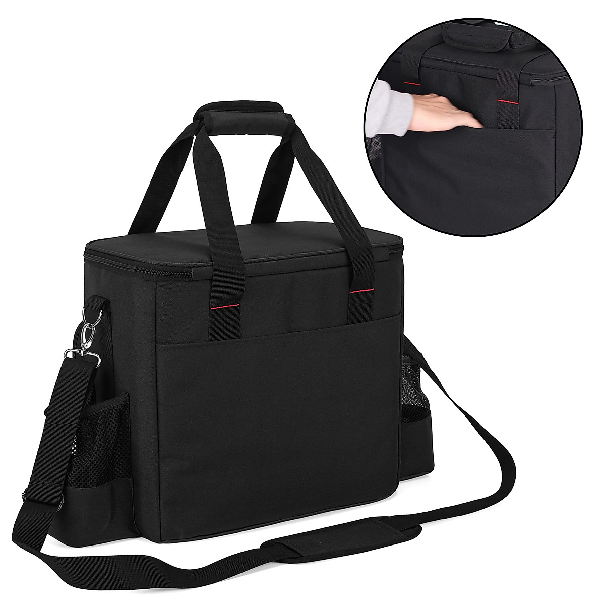 samdew Portable Heater Carry Bag Compatible with Mr. Heater MH9BX, Buddy Propane Heater Carrying Case with Pockets and Handles, Black, Bag Only