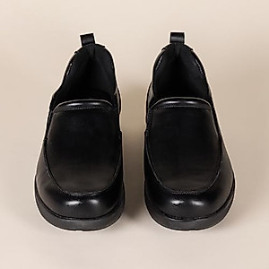 Amazon Essentials Men's Comfortable Service Shoe, Black, 11