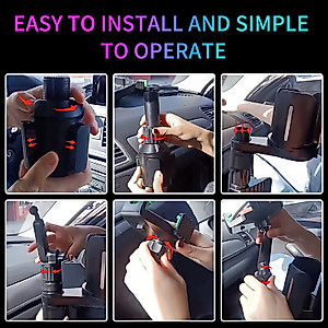 HUMBEST Cup Holder Phone Mount for car ， Phone Mount for car - 360° Rotation Cell Phone Holder car Compatible All Smartphones - Cup Holder Extender for a More Convenient Driving Experience