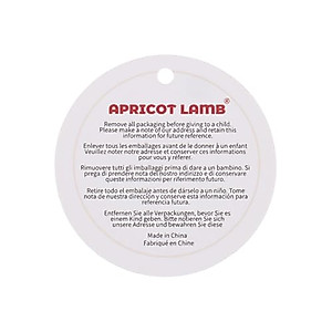 Apricot Lamb Baby Bunny Rabbit Soft Rattle Toy, Plush Stuffed Animal for Newborn Soft Over 0 Months 6 Inches, White (brown hands and feet)