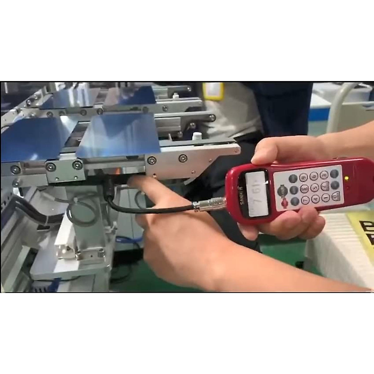 QIUSUO Precise Sonic Belt Tension Meter Sonic Belt Tensiometer Sonic Tension Meter Sonic Belt Meter for Most Belt Types with Frequency Range 10Hz-5000Hz Tension Range 0.01-99900N LCD Backlit Display