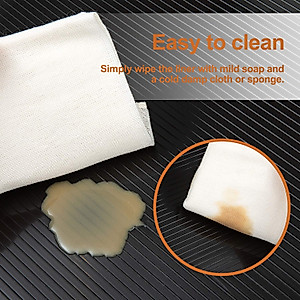 SinhRinh Drawer and Shelf Liner, 12IN x 20FT Non Slip Non Adhesive Cabinet Liner for Kitchen and Desk - Black Ribbed