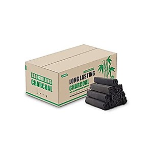 BGGWOLF Charcoal 100% Natural Blocky Charcoal Made from Bamboo, Green Healthy Burning Non-Toxic, Suitable for Family Dinner Party Outdoor Play for Barbecue，5lb
