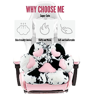 MOONBEEKI Cat Paw Cushion Chair Comfy Kawaii Chair Plush Seat Cushions Shape Lazy Pillow for Gamer Chair 28"x 24" Cozy Floor Cute Seat Kawaii for Girl Gift, Dining Room Bedroom Decorate (Milk cow)