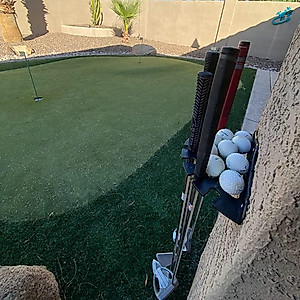 Pmsanzay 2 Pack -Golf Club Organizers Golf Club Display Golf Putter Rack Golf Club Storage Rack Golf Club Holder Golf Club Combo Wall Mount Bracket -Great Way to Organize Your Clubs -Easy to Install