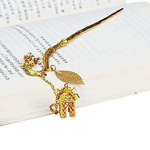 Rubyurphy Exquisite Gift Bookmarks, Metal Phoenix Bookmark, Gifts for Women, Kids, Bookworm and Book Lovers，Bringing You The Perfect Reading Experience（Gold）
