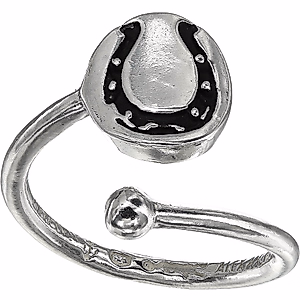 Alex and Ani Women's Ho eshoe Ring Wrap, Sterling Silver, Adjustable