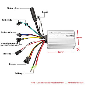 Electric Bike Conversion Kit Front Wheel Motor 350W E Bike Kit 36V Hub Motor 26" Bicycle BLDC Controller with LCD Display Controller PAS Brake Lever for 26 * 1.95 Tire (26inch Front Wheel 36V 350W)